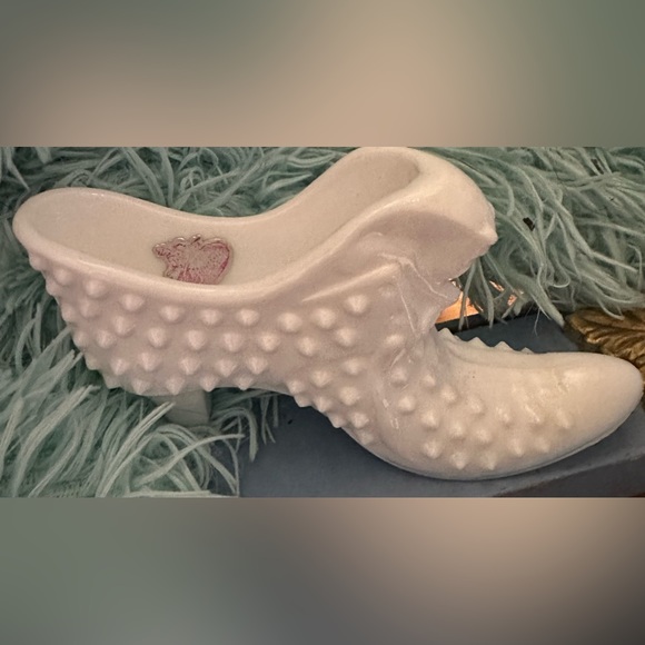Fenton | Accents | Fenton Hobnail White Milk Glass Shoe | Poshmark